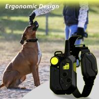 China Remote Dog Training E-Collar 4000FT Range IPX7 Waterproof Rechargeable Nylon Shock Collar for Large Dogs for sale