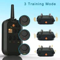 China IPX7 Waterproof Dog Training Collar 900m Remote Rechargeable Nylon Bark Control for sale