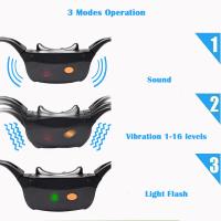 China Waterproof Rechargeable Dog Training Collar 3000 Ft Remote Beep Vibration Shock Modes Nylon for sale