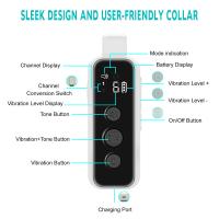 China Rechargeable Dog Training Collar 300m Range IPX7 Waterproof 3 Modes Beep Vibration Shock Remote Control for Dogs for sale