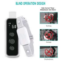 China Rechargeable Dog Training Collar 300m Range IPX7 Waterproof 3 Modes Beep Vibration Shock Remote Control for Dogs for sale