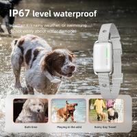 China IP67 Waterproof Rechargeable Dog Training Collar 1000m Remote Vibration Shock Free Nylon for sale