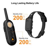 China IPX7 Waterproof Rechargeable Dog Training Collar with Beep Vibration Shock Modes Eco-Friendly Nylon PC for sale