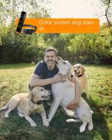 China IP67 Waterproof Rechargeable Dog Training Collar ABS Material 20h Battery Life Color Screen for sale