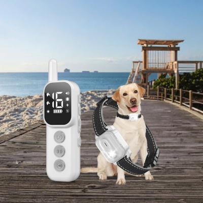 China Waterproof Rechargeable Dog Training Collar 800m Remote with Beep Vibration Shock IP67 for sale