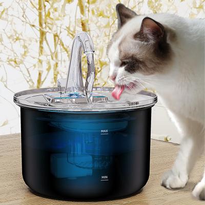 China Intelligent Induction Pet Water Dispenser 2.2L Stainless Steel Automatic Circulation Cat Dog Bowl Rechargeable for sale