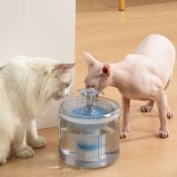 China 2.6L Transparent Eco-Friendly Silent Charge Automatic Pet Water Dispenser for Dogs Cats for sale