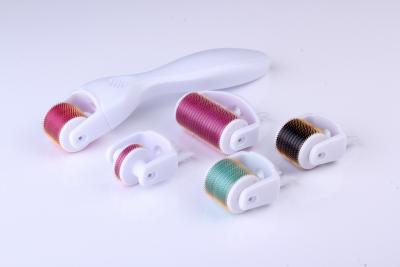 China LED 540 Needles Derma Rolling System , Golden Titanium Alloy Needle Derma Skin Roller for sale