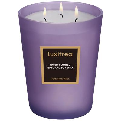 China 13oz Lilac Scented Candles Customization For Relaxation And Romantic Ambiance for sale
