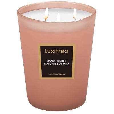 China Glass Jar Lavender And Bergamot Candle For Stress Relief And Sleep Therapy‌ for sale