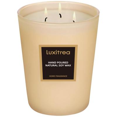 China Soy Wax Luxury Vanilla Scented Candle For Home Decor‌ 13 Oz Essential Oils for sale