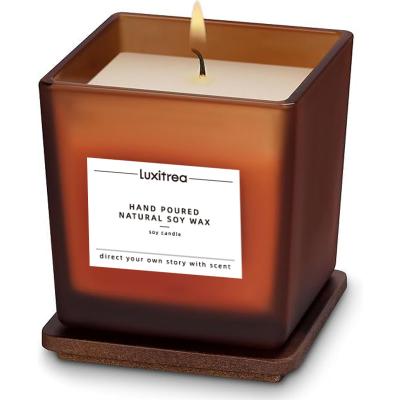 China 8Oz  Private Label Candle Glass Jar Cedar Scented Candle For Home Scented for sale