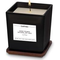 China Luxitrea Candle 3 oz Meditation Yoga Black Amber Scented Candle Private Label Candle for sale