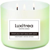 China Luxitrea Candle  Fresh White Tea 3 Wicks Scented Candle 10 oz  Private Label Candle for sale