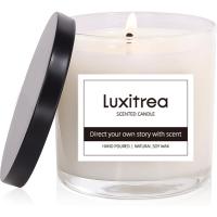 China Luxitrea Candle  Warm smoky sensation  10 oz  Private Label Candle  Charcoal wood 3 Wicks Scented Candle for sale