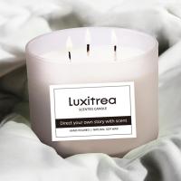 China Luxitrea Candle  Warm smoky sensation  10 oz  Private Label Candle  Charcoal wood 3 Wicks Scented Candle for sale