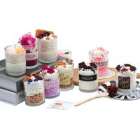 China Beauty Cake Shape Candle Peach Luxury Pomegranate Cranberry Scented Candle for sale