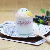 China Beauty Cake Shape Candle Peach Luxury Pomegranate Cranberry Scented Candle for sale