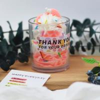 China Beauty Cake Shape Candle Peach Luxury Pomegranate Cranberry Scented Candle for sale