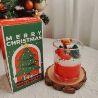 China Beauty Cake Shape Candle Peach Luxury Pomegranate Cranberry Scented Candle for sale