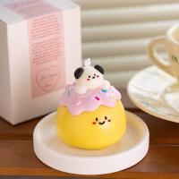 China Cake Shape Floral Scented Candle Lavender Jasmine Tulip 30 Hours Long Burning Time 6 Oz for sale