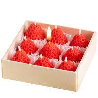 China Cute Sweet Cake Shape Candle Strawberry Orange Cherry Blossom Candle Customizable for sale