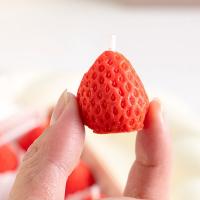 China Cute Sweet Cake Shape Candle Strawberry Orange Cherry Blossom Candle Customizable for sale
