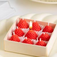 China Cute Sweet Cake Shape Candle Strawberry Orange Cherry Blossom Candle Customizable for sale