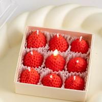 China Cute Sweet Cake Shape Candle Strawberry Orange Cherry Blossom Candle Customizable for sale