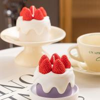 China Cute Sweet Cake Shape Candle Strawberry Orange Cherry Blossom Candle Customizable for sale