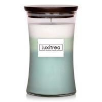 China Long Lasting Large Glass Jar Candle With Crackling Wick 21oz Clean Burn for sale