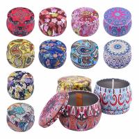 China 4 Oz Metal Jar Candle 30 Hours Long Burning Time for Patchouli Rose Saffron for sale