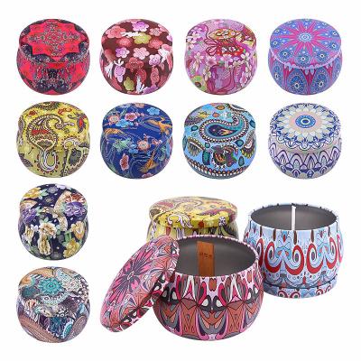 China 4 Oz Metal Jar Candle 30 Hours Long Burning Time for Patchouli Rose Saffron for sale