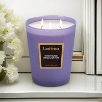 China 13oz Lilac Scented Candles Customization For Relaxation And Romantic Ambiance for sale