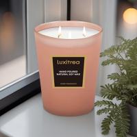 China Glass Jar Lavender And Bergamot Candle For Stress Relief And Sleep Therapy‌ for sale