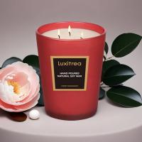 China Dark Chocolate And Red Roses Valentine'S Day Candle 13oz For Sensory Indulgence‌ for sale