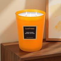 China 3Oz Private Label Candle Orange Scented Candle For Relaxation And Energy Boost for sale