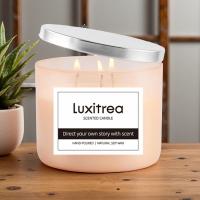 China Luxitrea Candle  Significant sleep aid effect 10 oz  Private Label Candle  Black Tea Wooden Aroma 3 Wicks Scented Candle for sale
