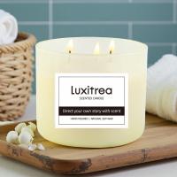 China Luxitrea Candle  Private Label Candle  3 Wicks Scented Candle 10oz White peach  oolong fruit aroma  unique fragrance for sale