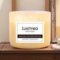 China Luxitrea Candle   Mango and Peach 3 Wicks Scented Candle  10 oz Private Label Candle for sale