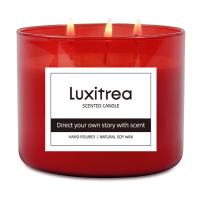 China Luxitrea Candle Goji Berry Blood Orange  Fruit Aroma 3 Wicks Scented candles 10oz  Private Label Candle for sale