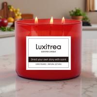 China Luxitrea Candle Goji Berry Blood Orange  Fruit Aroma 3 Wicks Scented candles 10oz  Private Label Candle for sale