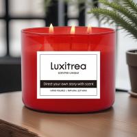 China Luxitrea Candle Goji Berry Blood Orange  Fruit Aroma 3 Wicks Scented candles 10oz  Private Label Candle for sale
