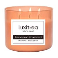 China Private Label Candle  MO MAEK   English Red Tea 3 Wicks Scented Candle 10 oz Luxitrea Candle for sale