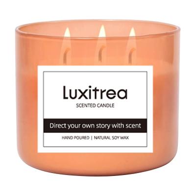 China Private Label Candle  MO MAEK   English Red Tea 3 Wicks Scented Candle 10 oz Luxitrea Candle for sale