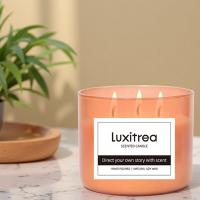 China Private Label Candle  MO MAEK   English Red Tea 3 Wicks Scented Candle 10 oz Luxitrea Candle for sale