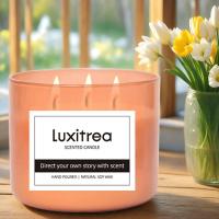 China Private Label Candle  MO MAEK   English Red Tea 3 Wicks Scented Candle 10 oz Luxitrea Candle for sale