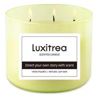 China Luxitrea Candle  Golden Coast 3 Wicks  Scented Candle Wood Jasmine Fragrance 10 oz  Private Label Candle for sale