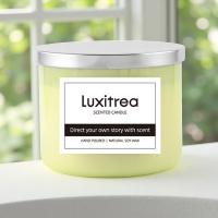 China Luxitrea Candle  Golden Coast 3 Wicks  Scented Candle Wood Jasmine Fragrance 10 oz  Private Label Candle for sale