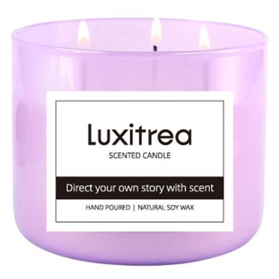 China Luxitrea Candle   Lilac Musk Scented Candle  Suitable for Bedroom or Study 10 oz Private Label Candle for sale